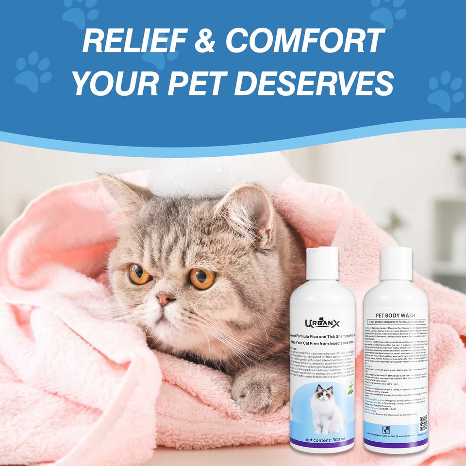Cat Shampoo | All-in-one Cat Shampoo | Hypoallergenic Itch Relief ...