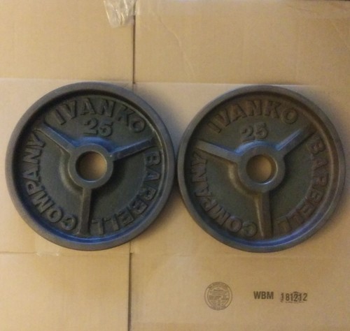Pair of Branded IVANKO 25 LB Olympic Weight Plates - 50 Lbs. Total | eBay