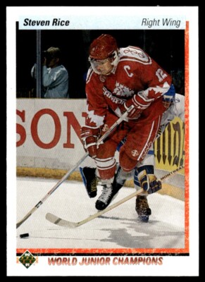 1990-91 Upper Deck STEVEN RICE #462 Canada WJC RC - FREE Ship! | eBay