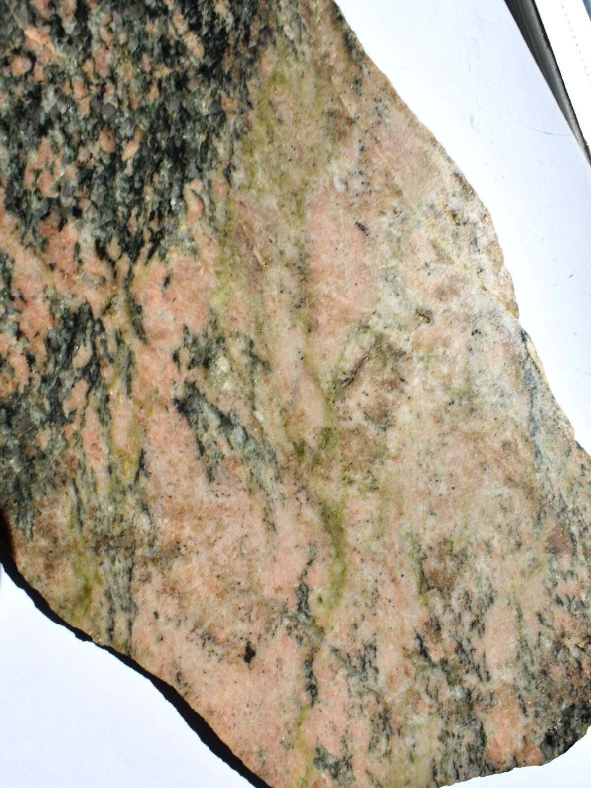 Pink, Green, Black Feldspar Olivine Granite Polished North Carolina ...