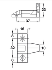 Keku Pack of 10 Push In AS Fitting Press Fit Panel Clips Kitchen Plinth ...