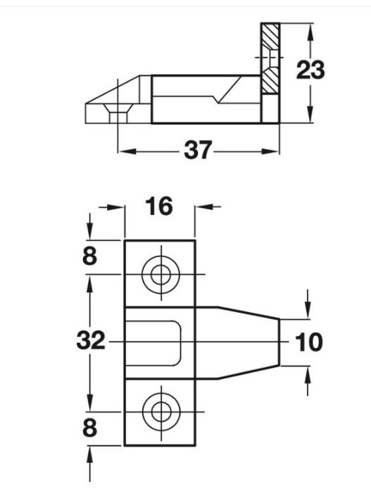 Keku Pack of 10 Push In AS Fitting Press Fit Panel Clips Kitchen Plinth ...