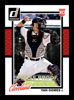 2014 Donruss #142 Yan Gomes Rookie Card RC Press Proofs Gold SP ...