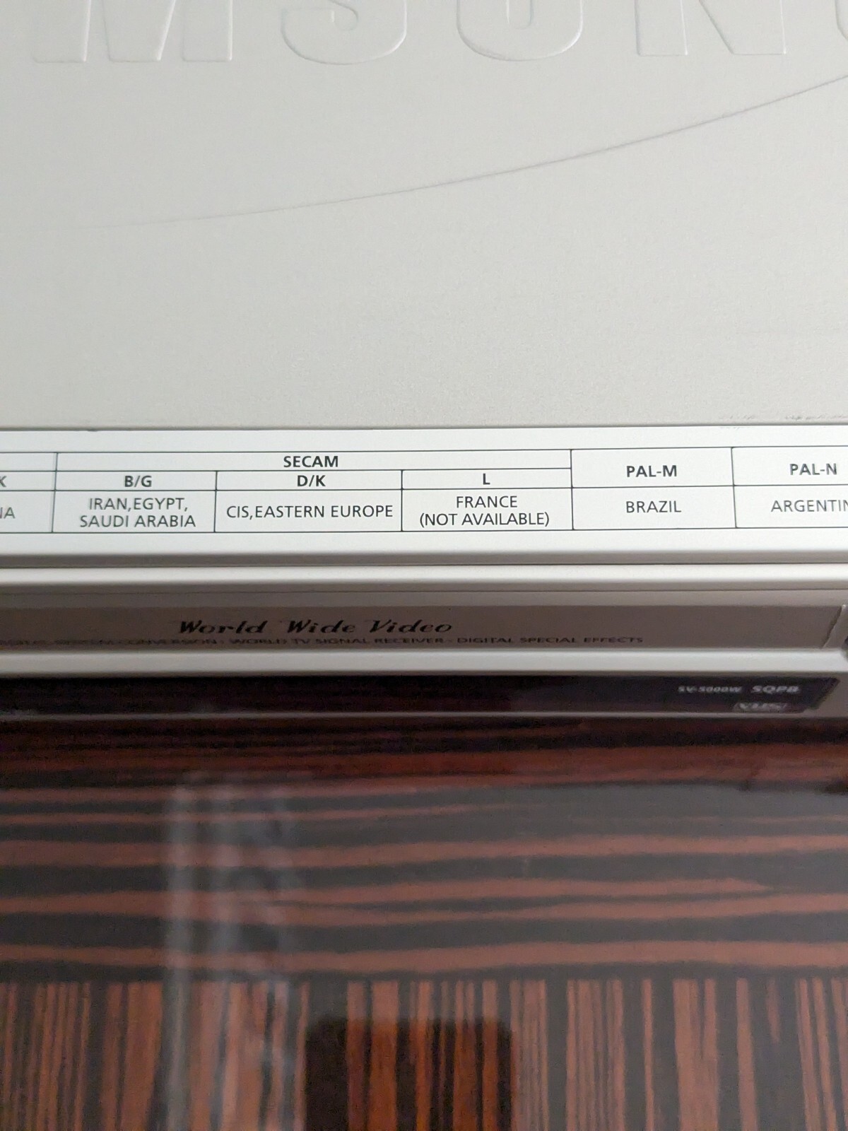 Samsung SV-5000W World Wide Video VHS VCR PAL SECAM NTSC No Remote | eBay