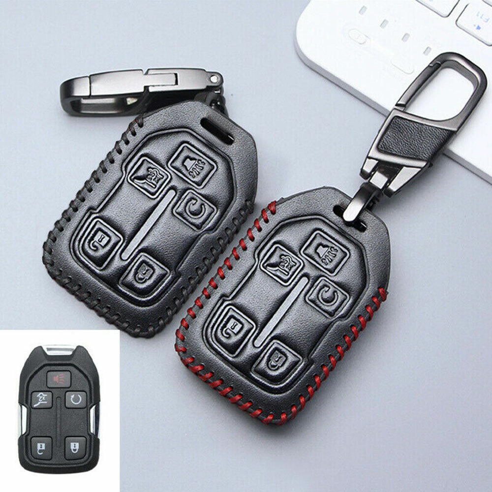 Leather Remote Fob Smart Protective Keyless Key Cover Case For Chevy ...