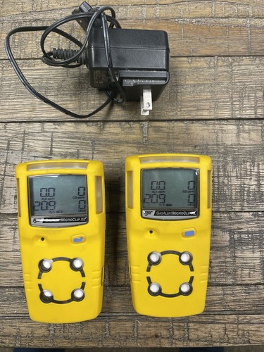 Lot of 2 BW Gas Alert MicroClip XL Multi Gas Monitor Detector Meters ...