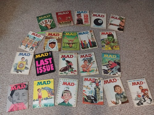 MAD Magazine Lot 21 Issues Years 1960's Low to Mid Grade Vintage Comics ...