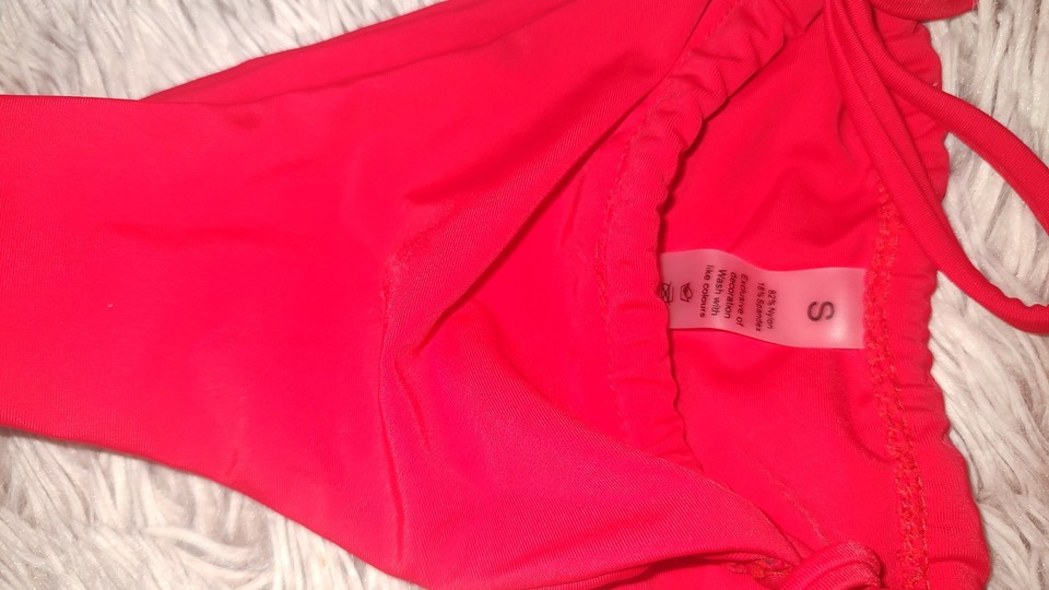 Sucrefas Women's Two-Piece Thong Bikini Set – Swimwear Color: Red Size ...