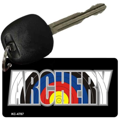 Archery Novelty Metal Aluminum Key Chain License Plate Tag Art Keychain ...