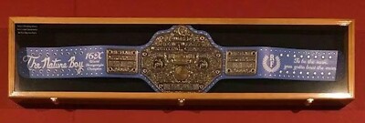 Wrestling Belt Display Case Oak Black Wood WWE MMA WWF Boxing Cabinet ...