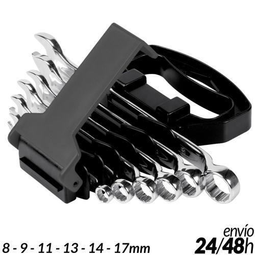Set Of 6 Keys Combination With Support 8 To 17 MM Key Wrench Open And ...