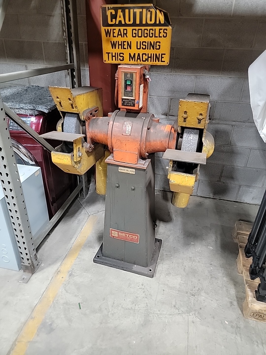 Setco 3hp 1800 RPM Pedestal Grinder 3 Phase 460v | eBay