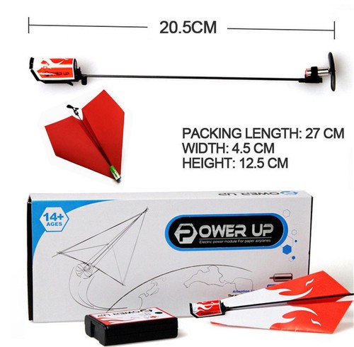 NEW Power Up original Electric RC Remote Control Paper Airplane Glider ...