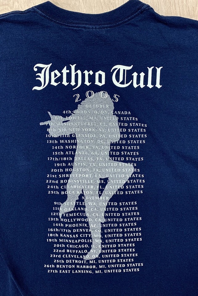 Jethro Tull Broadsword 2005 Tour T-Shirt Size Medium 100% Cotton Black ...