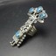 Huge 3.25" Long TOADLENA NAVAJO Sterling Silver TURQUOISE KACHINA RING ...
