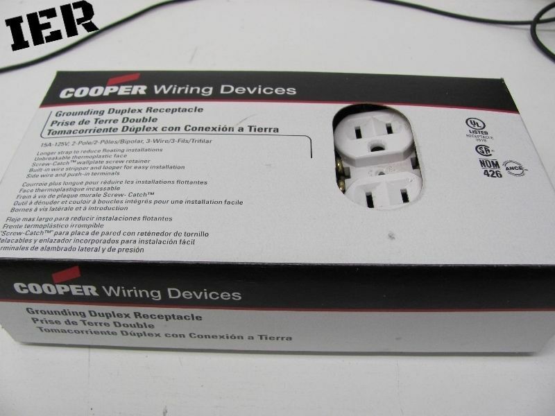 LOT OF 10 COOPER WIRING DEVICES 270W GROUNDING DUPLEX RECEPTACLE NIB ...