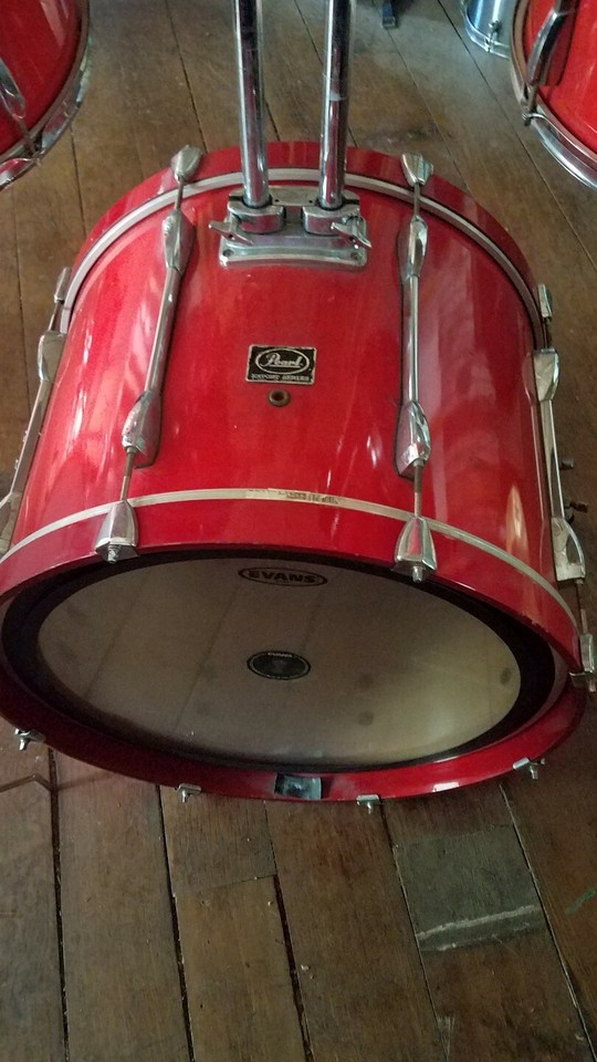 Pearl Export Series 4-pc Drums LAQUERED RED RARE vintage | eBay