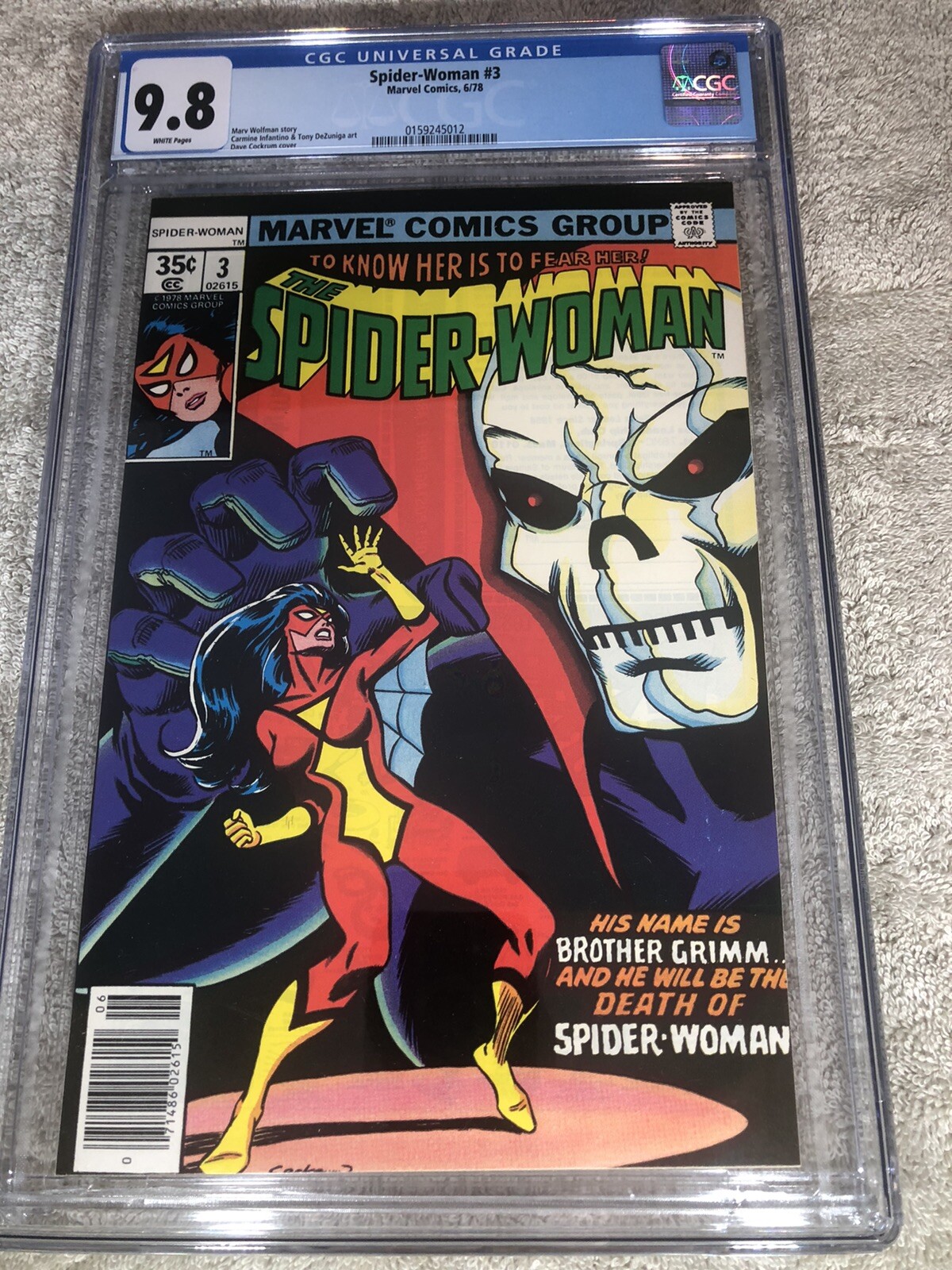 Spider Woman 3 CGC 9.8 Dave Cockrum art 6/1978 Newsstand Ed Wolfman ...