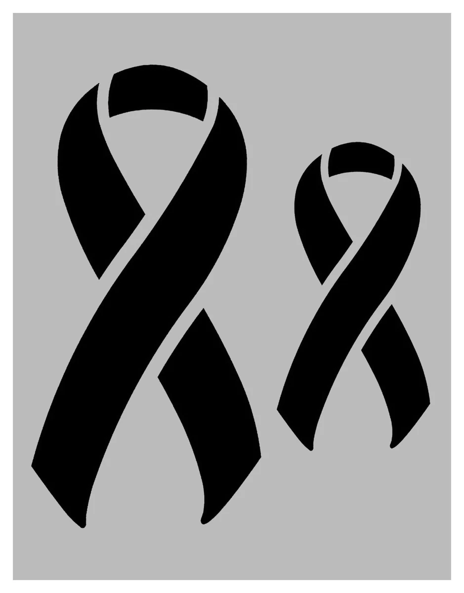 Awareness Ribbon Stencil