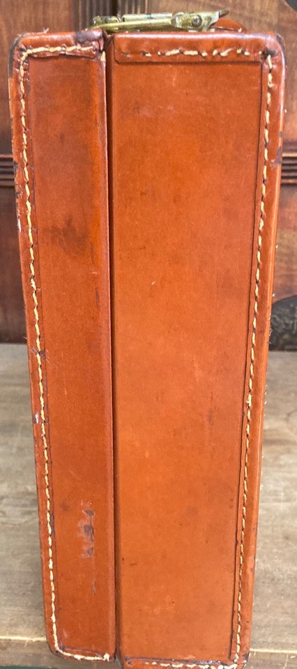 Vintage Leather Attache Case Rigid Box Brief Case 1960's !!! FREE ...