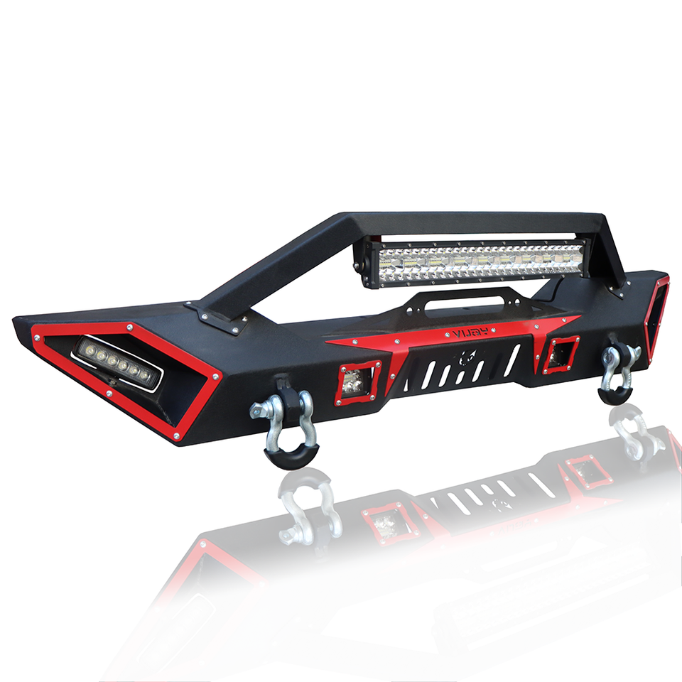 Vijay Front Bumper For 2007-2024 Jeep Wrangler JK/JL/Gladiator JT W ...