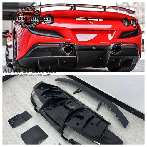 Carbon Fiber Rear Diffuser Lip Rear Wing Set For Ferrari F8 NV Style | eBay
