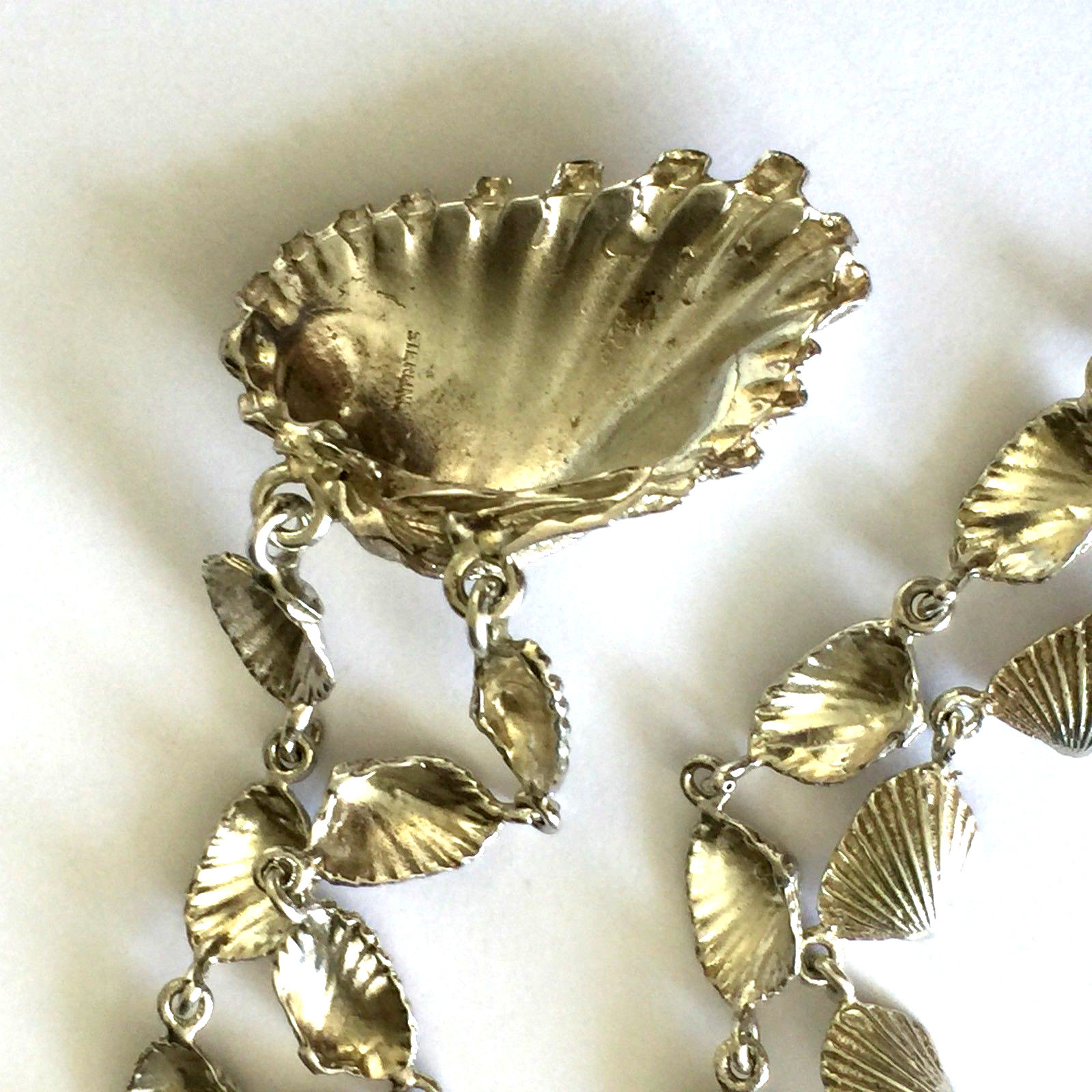 Vintage Carved Seashell Chain Ocean Sea Summer Handma… - Gem