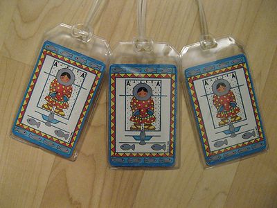 Alaska Eskimo Luggage Tags - Vintage 1990 Playing Cards Souvenir Name ...