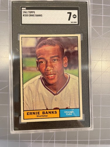 1961 TOPPS #350 ERNIE BANKS CHICAGO CUBS BASEBALL CARD SGC 7 NM | eBay