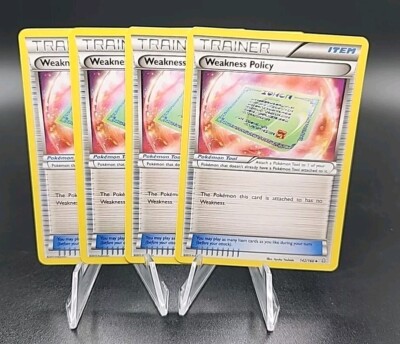 4x XY Primal Clash #142/160 Weakness Policy Pokemon Item Trainer ...