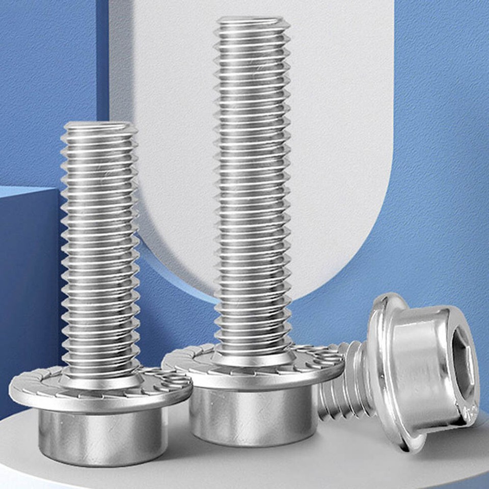 M5 - 0.8 304 Stainless Steel Serrated Flange Hex Socket Head Cap Screws ...