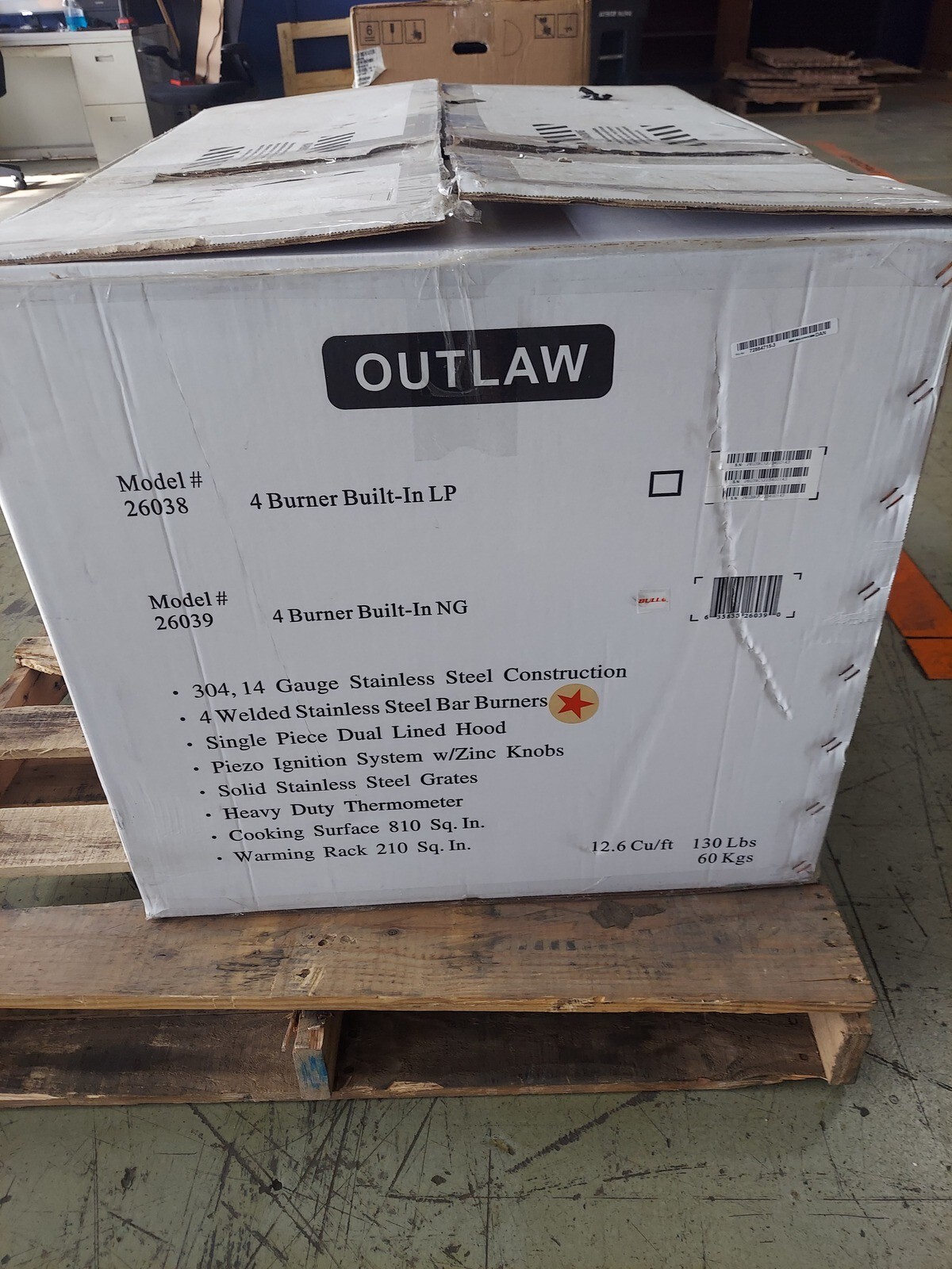 Bull Outlaw 30-Inch 4- Burner Built In Gas Grill, 26038/9, Scratch ...