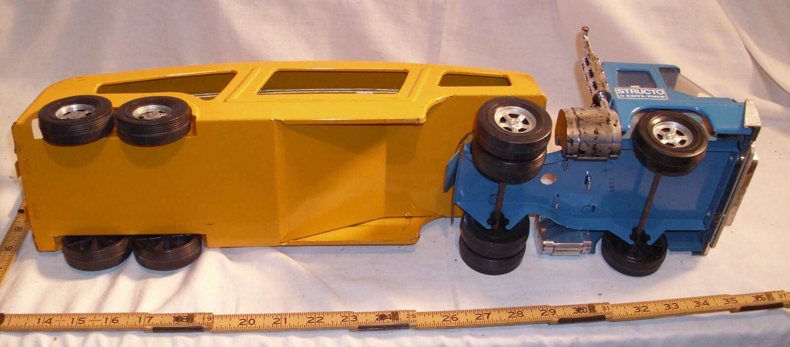 STRUCTO TURBINE CAR TRANSPORTER SEMI TRUCK WITH RAMP IN PRESSED STEEL ...