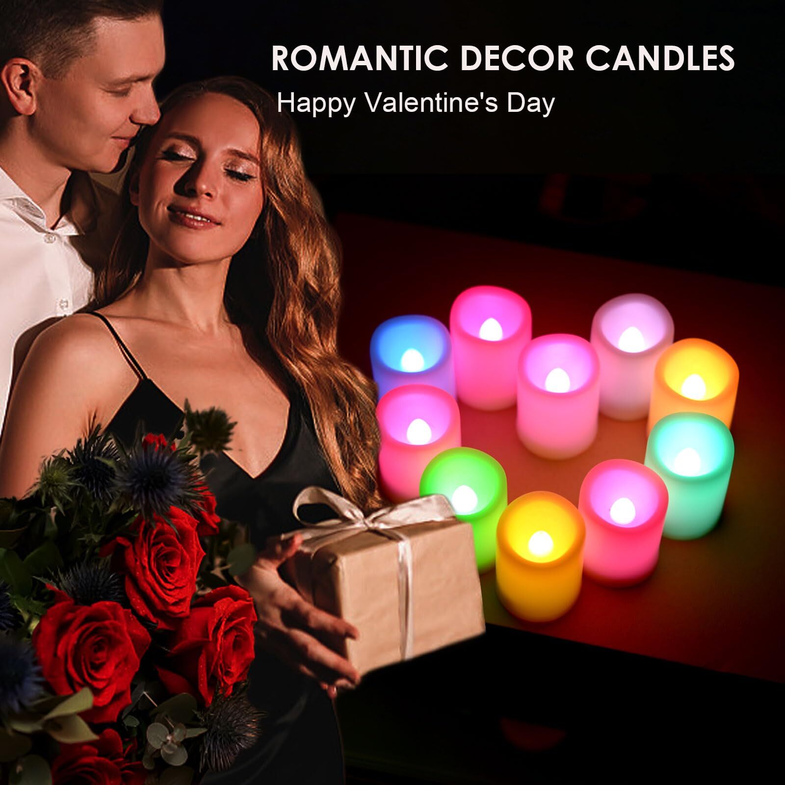 Multi Color Changing LED Flameless Votive Candles With Timer and Remote ...