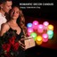 Multi Color Changing LED Flameless Votive Candles With Timer and Remote ...