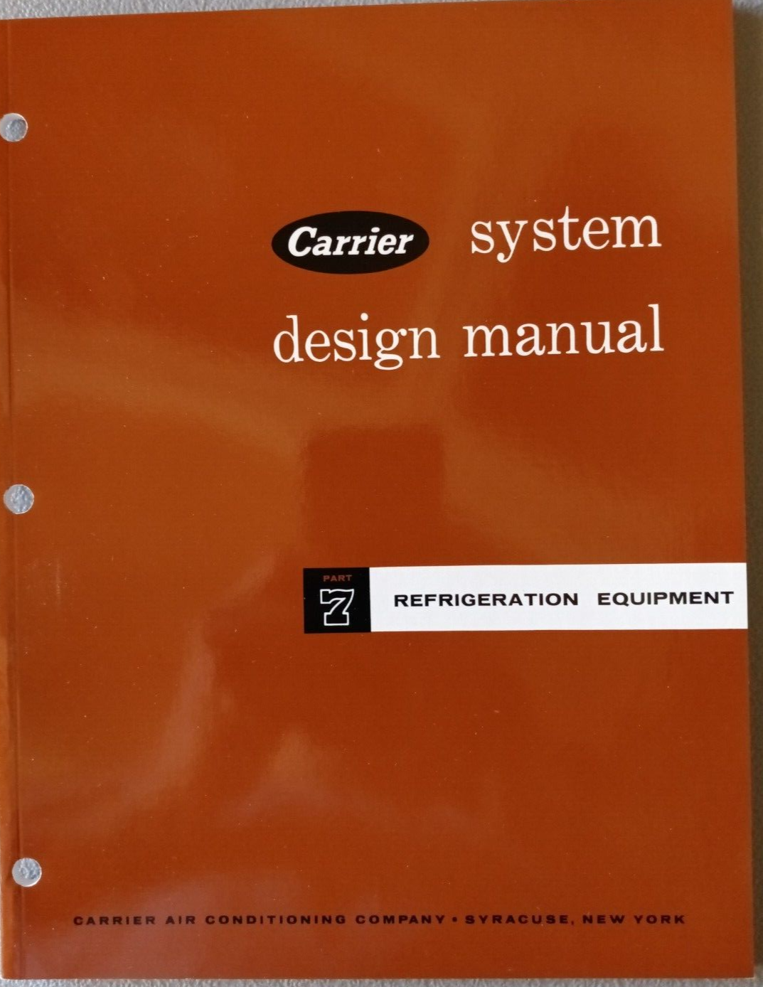 Carrier System Design Manual, Part 7: Refrigeration equipment | eBay