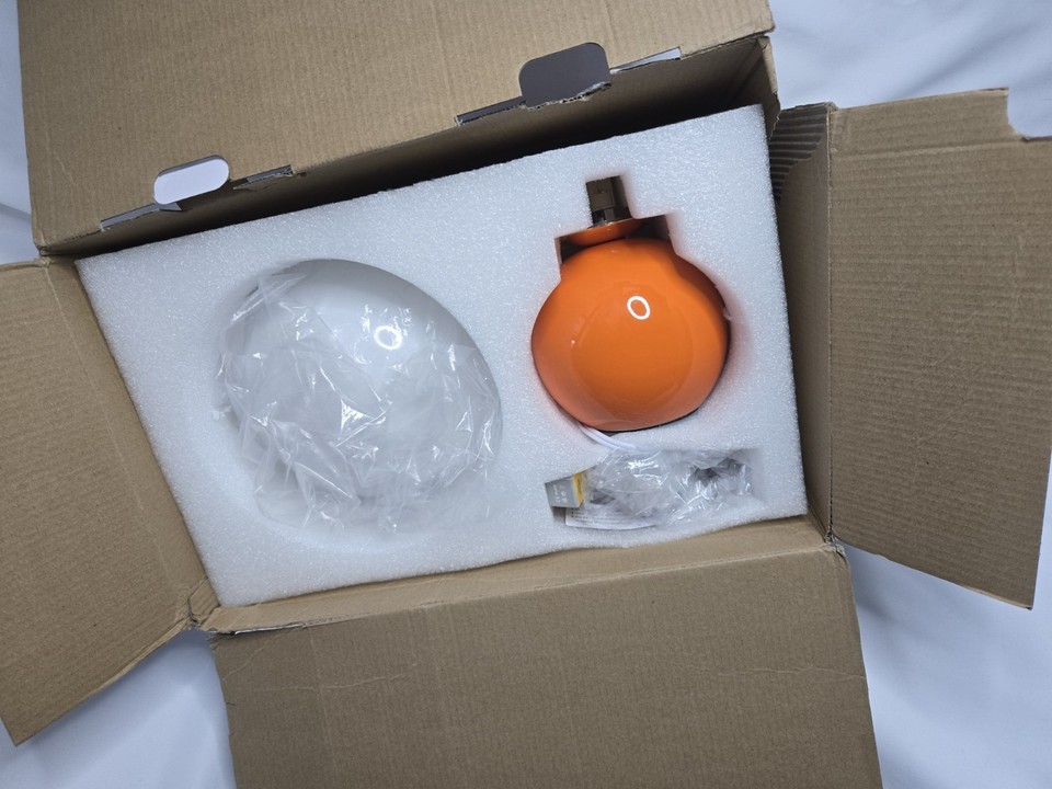 Dawnwake MUSHROOM LAMP Orange Glass LED Adjustable Lighting BRAND NEW ...