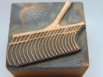 Printing Letterpress Printers Block Copper Rake | eBay