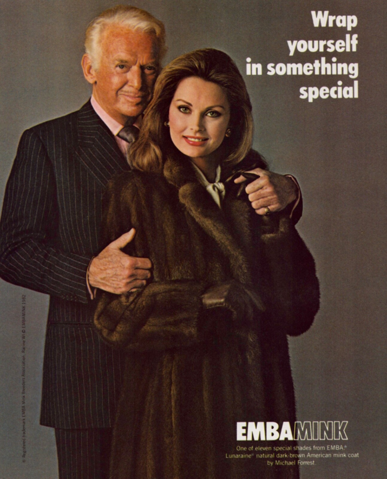 1982 EMBA MINK ~ Douglas Fairbanks Jr. ~ VINTAGE PRINT AD | eBay