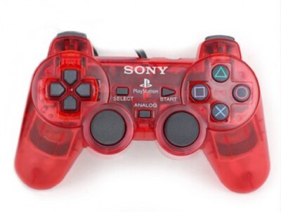 PS2 - Original Sony Dualshock 2 Controller / Pad SCPH-10010 #rot-transp ...