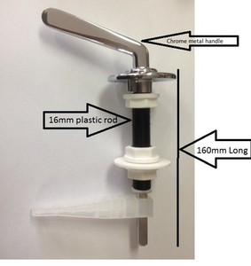 Toilet Handle Long Reach/Hideway Cistern Lever (160mm Long) | eBay