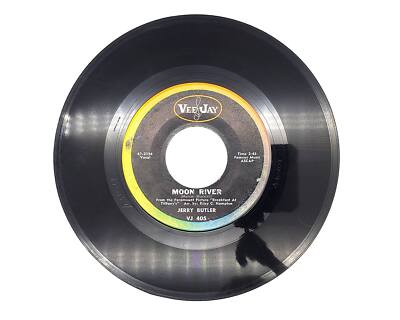 Jerry Butler Moon River 45 RPM Single Record Vee Jay Records 1961 VJ ...