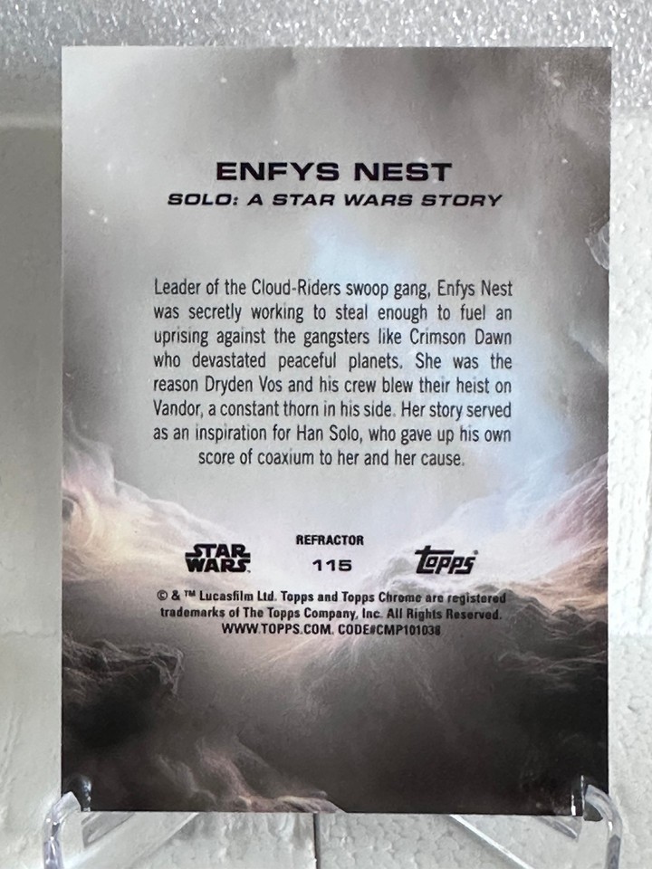 Enfys Nest Star Wars Topps Chrome 2025 #115 Rainbow Refractors Parallel ...