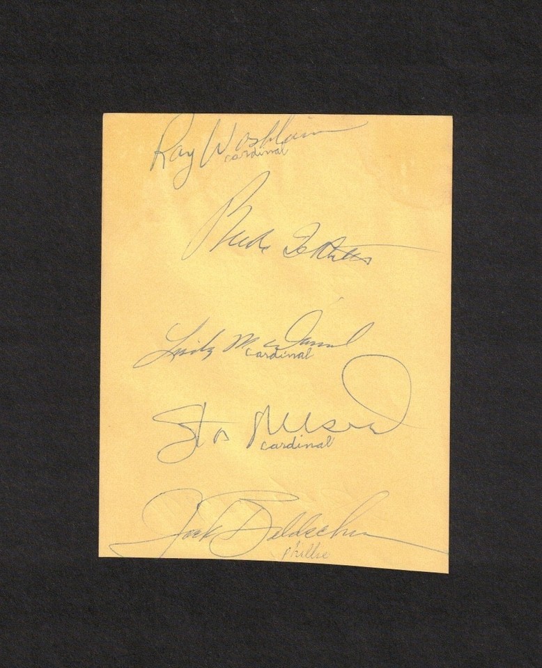 Lou Brock Bob Uecker Stan Musial Original Multi-Signed Autograph Album ...