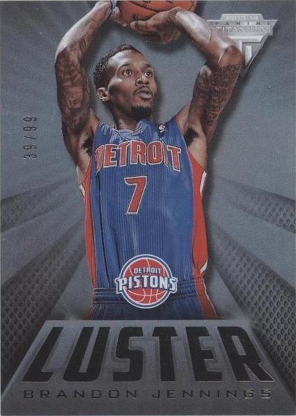 2013-14 Panini Titanium - Luster #21 Brandon Jennings /99 for sale ...