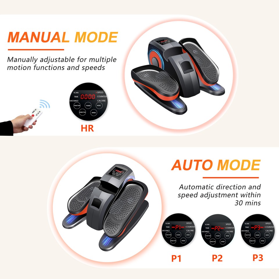 Ellipse Electric Elliptical Machine Under Desk Leg Exerciser Fully ...
