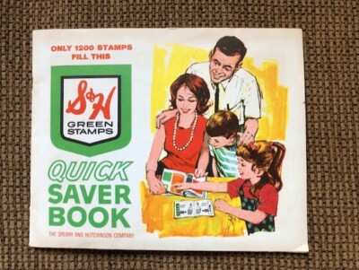 Vintage S&H Green Stamps Quick Saver Book With Stamps | eBay