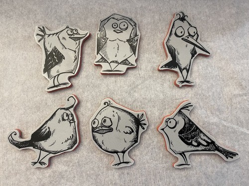 Tim Holtz Cling Stamp Set Of 6 Crazy Birds | eBay