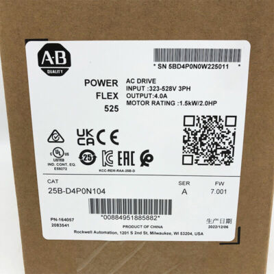 PowerFlex 525 2 HP AC Drive 25B-D4P0N104 | eBay