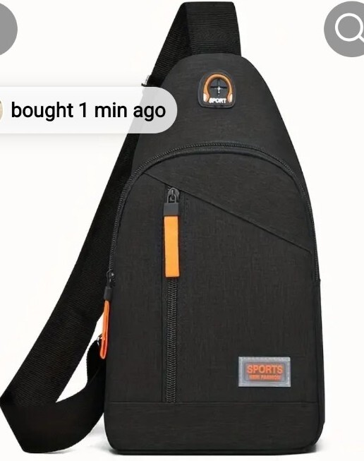 New Chest Bag Men's Bag Single Shoulder Crossbody Bag Casual Diagonal ...